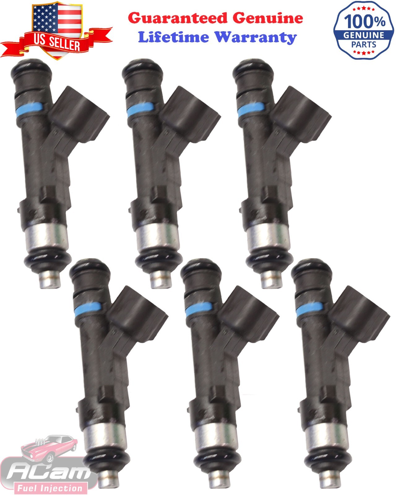 Genuine Bosch x6 Fuel Injectors 2004-2012 Jeep Dodge 3.7L 0280158020 ...