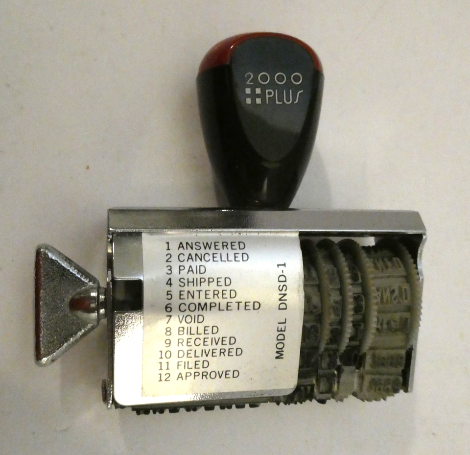 Vintage 2000 Plus 3 X 3 Business Dial-N-Stamp 1994-99 Model DNSD-1 ...
