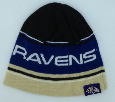 NFL Baltimore Ravens Youth Cuffless Winter Knit Hat Cap Beanie NEW! | eBay