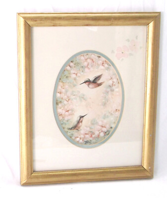 Rare "Birds & Flowers" Sue Ratliff-Matted/Framed/Signed-9 1/2 X 11 1/2 ...