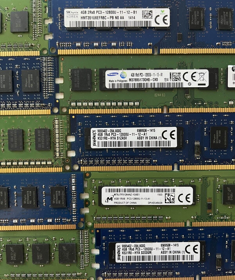 Various Brands 4GB PC3-12800U 1Rx8 DDR3 1600MHz 240 PIN Desktop Ram | eBay