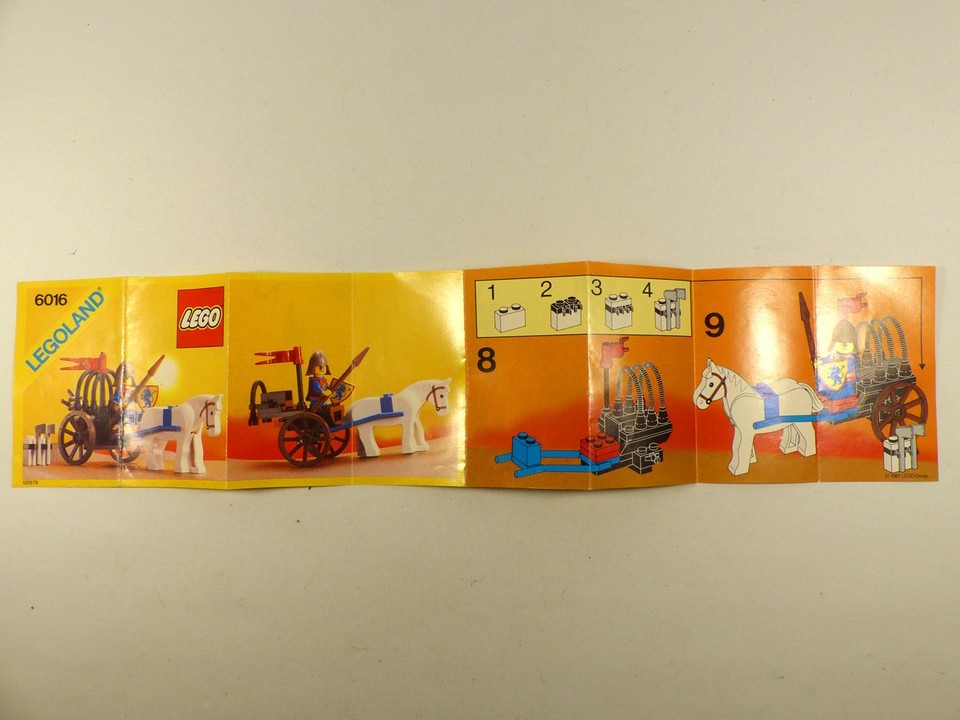 LEGO 6016 Vintage KNIGHT'S ARSENAL Castle Lion Knights INSTRUCTIONS ...