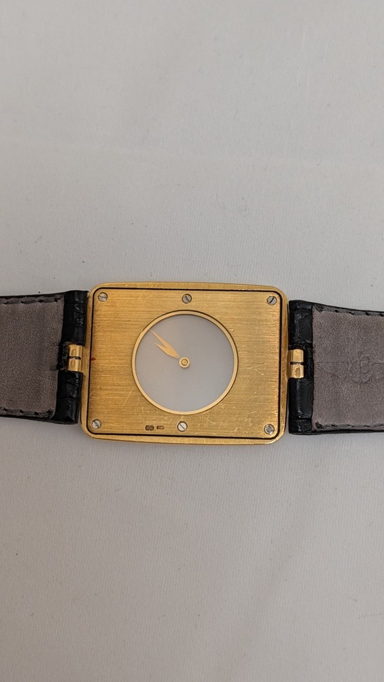RARE OMEGA LA MAGIQUE SCARFACE 18K YELLOW GOLD QUARTZ WATCH 191.8523 | eBay