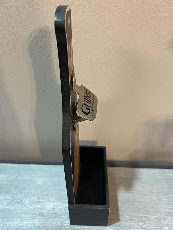Guinness Nostalgic Wall Mounted Bottle Opener and Cap Catcher FREE ...