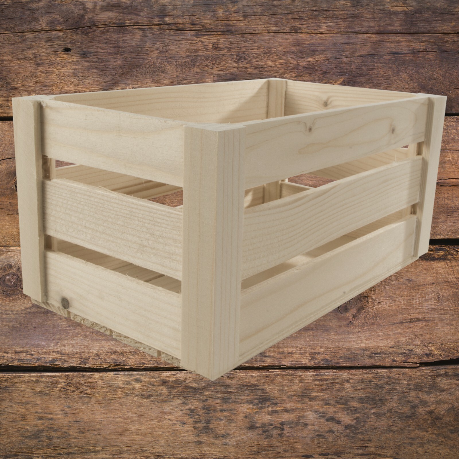 Plain Wooden Slatted Fruit Crates Containers in 3 Sizes/Apple Storage ...