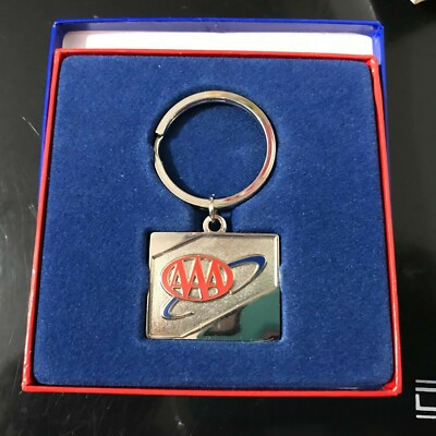 AAA Auto Club 25-Year Member KEYCHAIN KEY HOLDER Enamel Metal Ring New ...