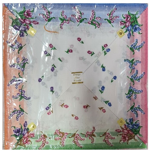 Women Premium Handkerchiefs Large 34x34cm-100% Cotton Square Hanky Soft ...