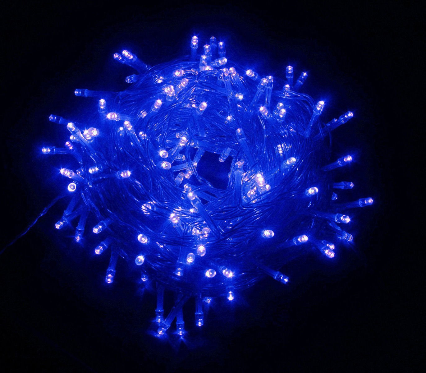240 /480/720 LED WHITE & BLUE CLUSTER LIGHTS SUPER BRIGHT XMAS WEDDING ...