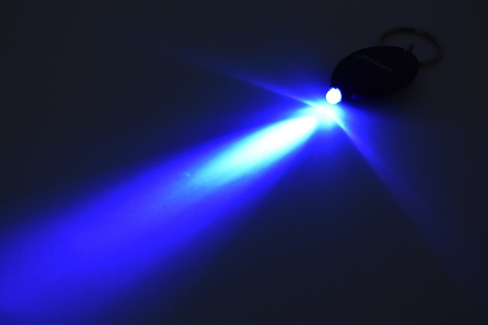 Opticz Oval UV Torch LED Keychain Flashlight UltraViolet Blacklight ...