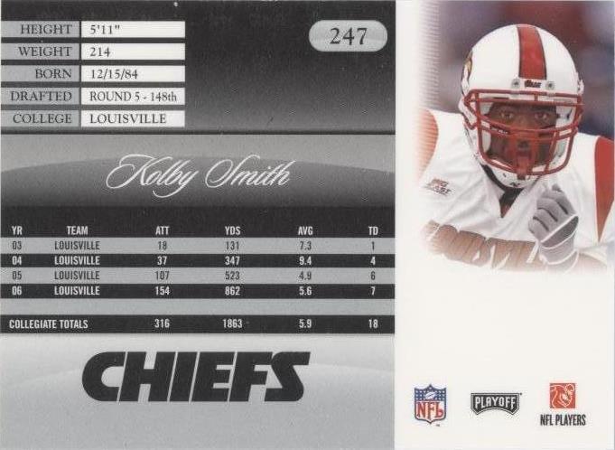 2007 Playoff Prestige Kolby Smith #247 for sale | eBay