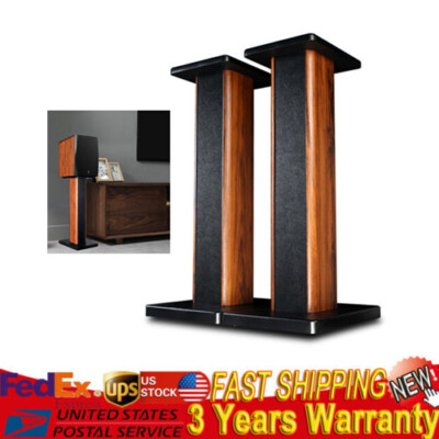 35.4 "Wood Bookshelf Speaker Stands Studio Monitor Speaker Stand Column ...