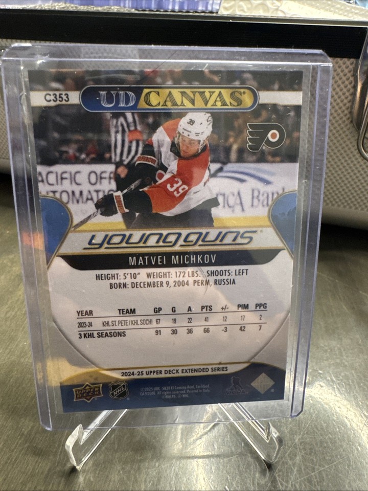 2024-25 Upper Deck Extended Series UD Canvas Young Guns Matvei Michkov ...