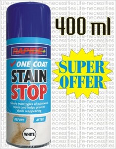 400ML Stain Stop One Coat Blocker Aerosol Spray Damp Mould Prevention ...