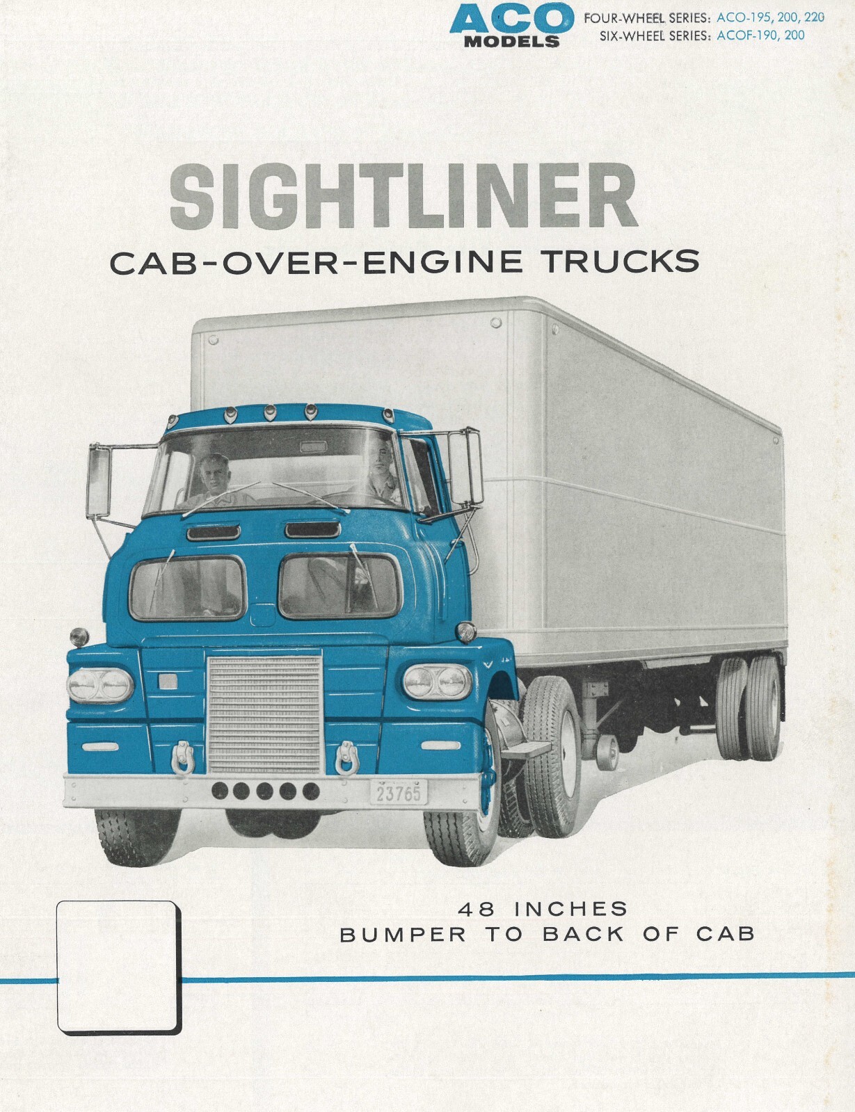 IH International Sightliner Cab-Over-Engine Trucks Sales Brochure ACO ...