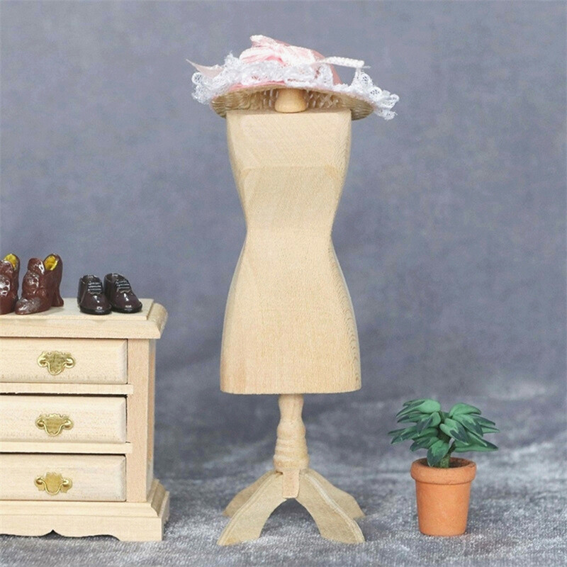 1:12 Dollhouse Miniature Doll Clothes Display Holder Mannequin Hanger ...
