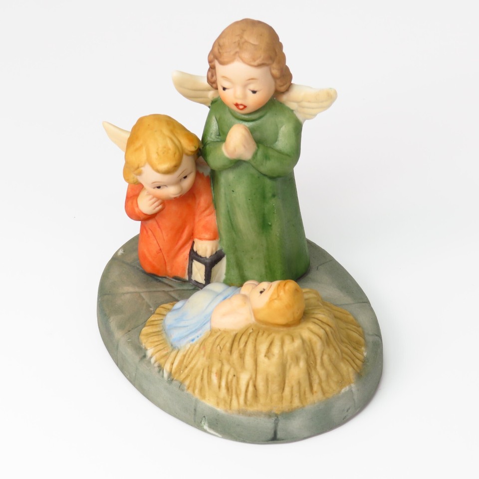 Vintage Lefton Nativity Baby Jesus Angel Figurine Christmas Porcelain ...