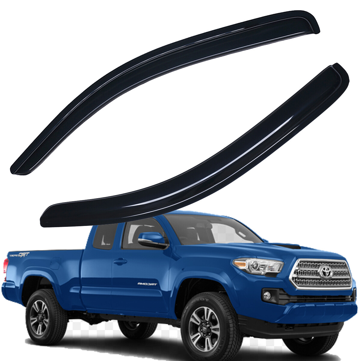 Rain Guards Window Visor Wind Deflector for 2016-2023 Toyota Tacoma ...