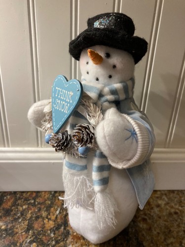 Berkeley Designs 2000 Snowman Decoration Think Snow Light Blue Jacket ...