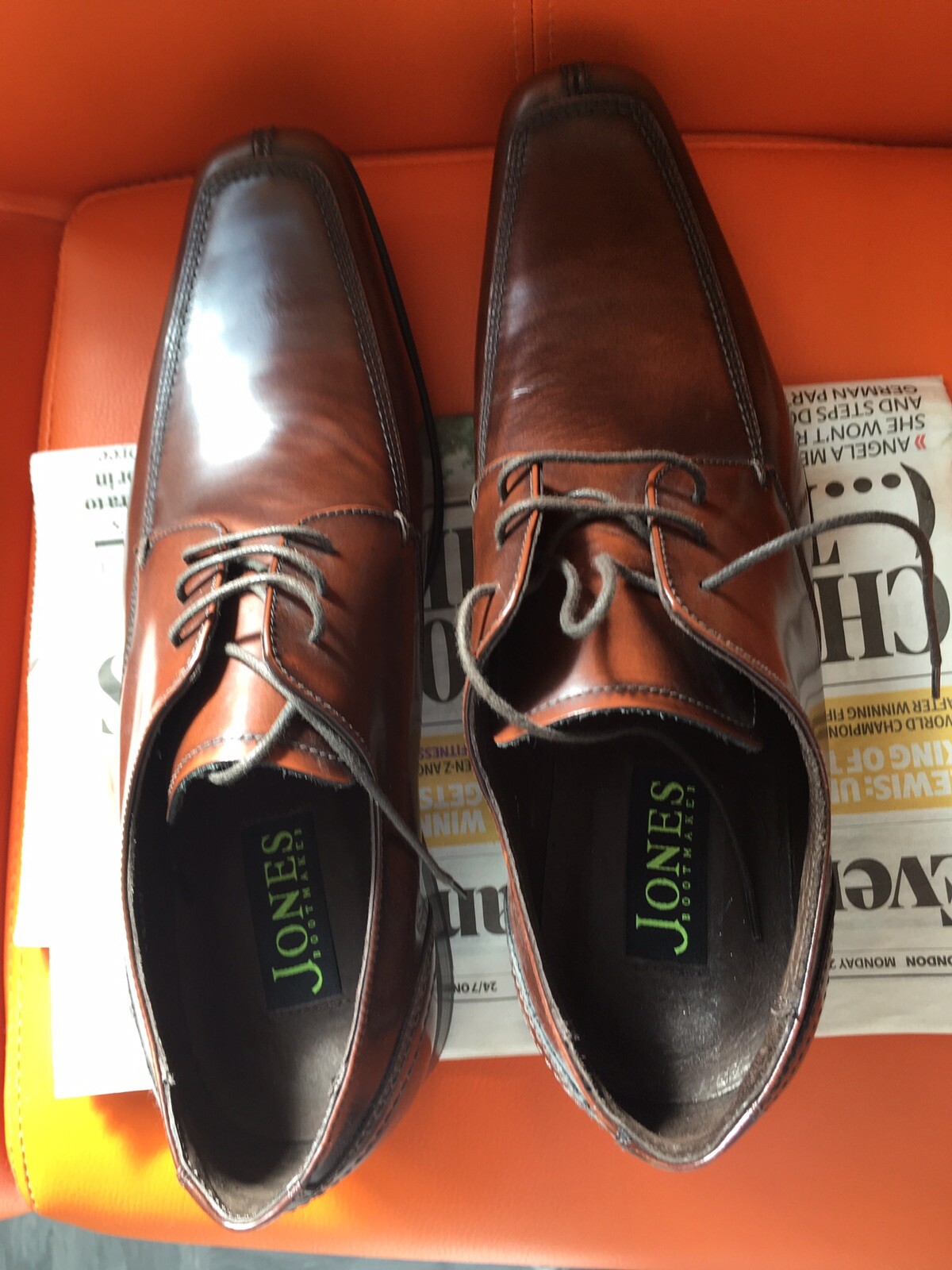 Jones Bootmaker Men’s Leather Upper Lace Up Shoes In Brown | eBay UK