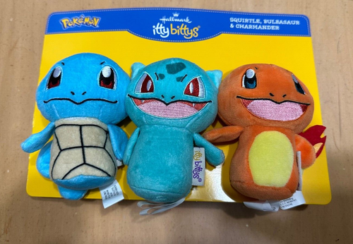 Hallmark Itty Bittys POKEMON Squirtle Bulbasaur Charmander Set on ...