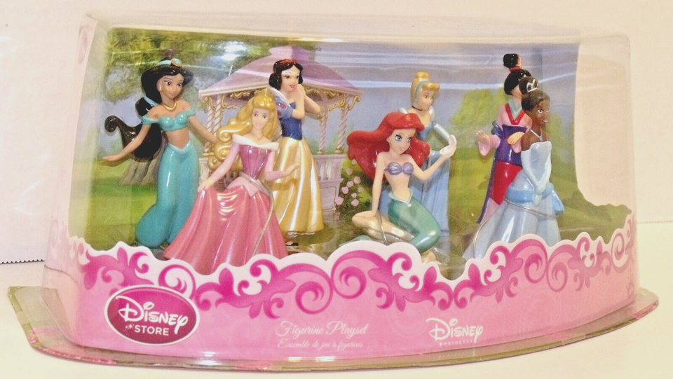 DISNEY STORE PRINCESS FIGURINES PVC 7PC FIGURE PLAYSET 2011 NEW | eBay