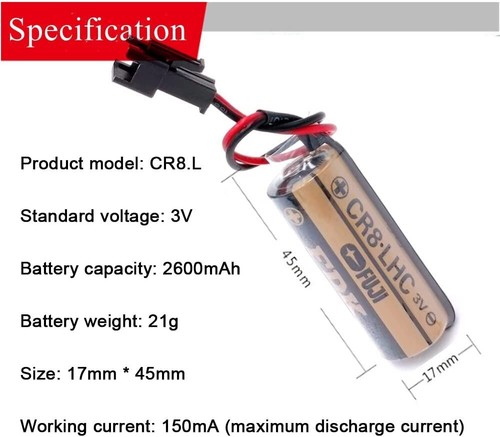 6XFDK FUJI CR8.LHC 17430 TOTO THP3053 Back Up Battery CR8-LHC 17430 | eBay