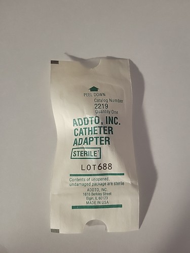 2219 ADDTO Catheter Adapter - Lot of 12 - individually packaged sterile ...