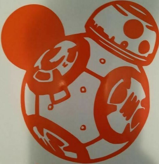 Disney Personalized Mickey BB8 star wars Vinyl Window car Decal/Sticker ...