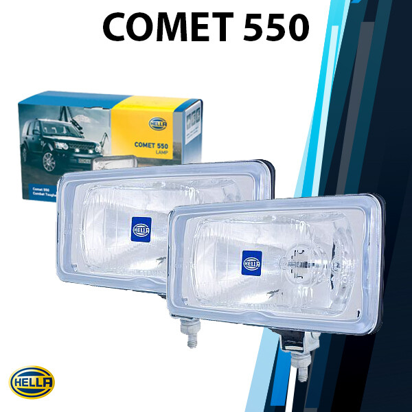 (pair)hella Comet 550 Driving Lamp Clear Lens 1fd 005 700-473 Halogen ...