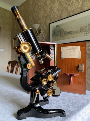 Vintage W. Watson & Sons Ltd - Bactil Monocular Brass Microscope ...