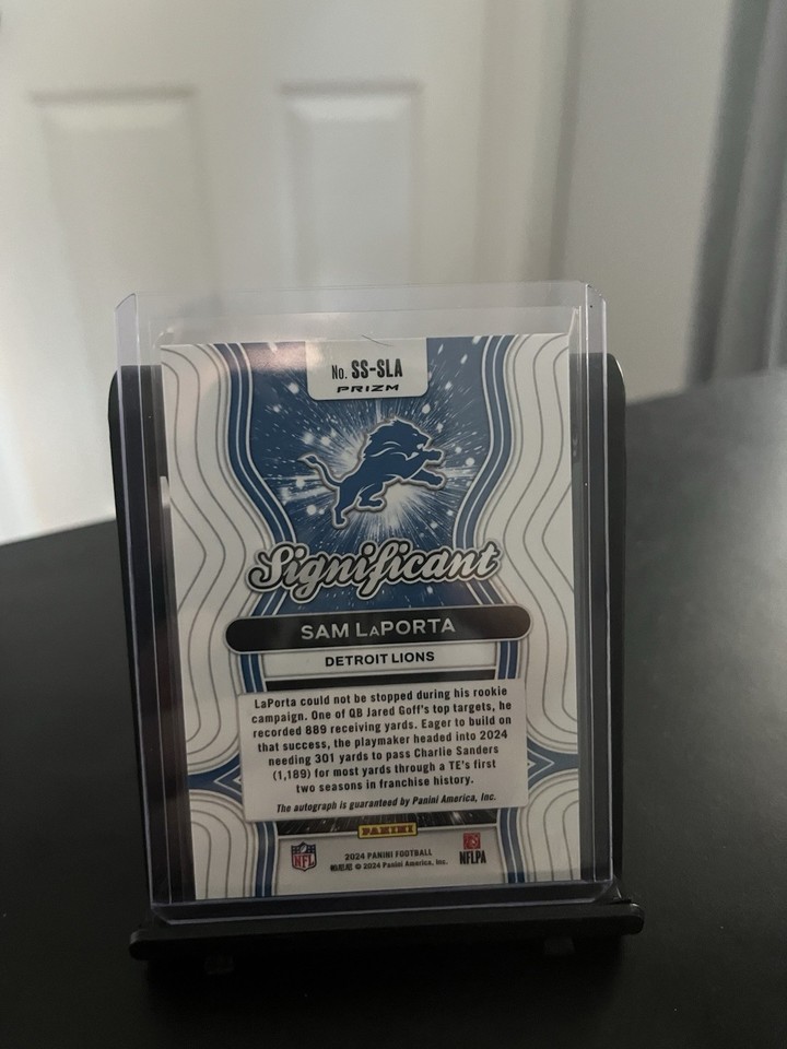 2024 Panini Prizm Football Sam Laporta Significant Auto Detroit Lions ...