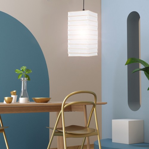 Paper Lamp Shades Light Lampshade Decorative Rectangular Ceiling | eBay