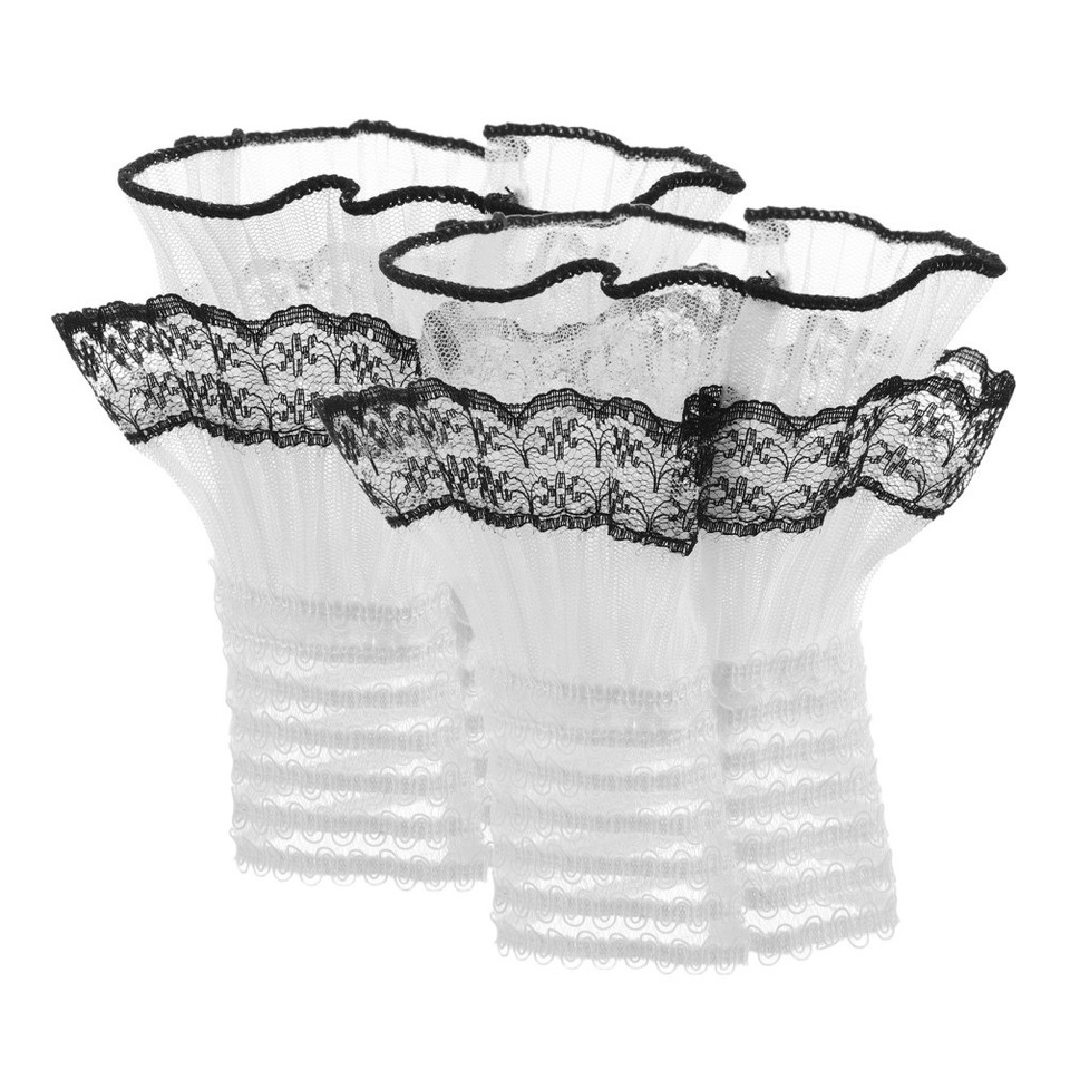 1 Pair Fashionable Lace Cuffs Versatile Fake Sleeves Detachable Short ...