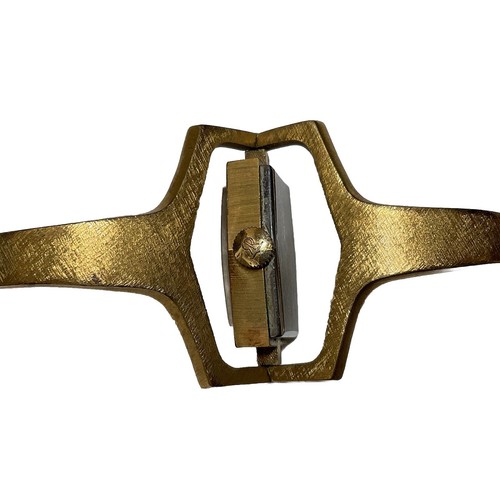 70s Vulcain Rigid Bracelet Watch Georges Claude Hinge Rotating Case ...