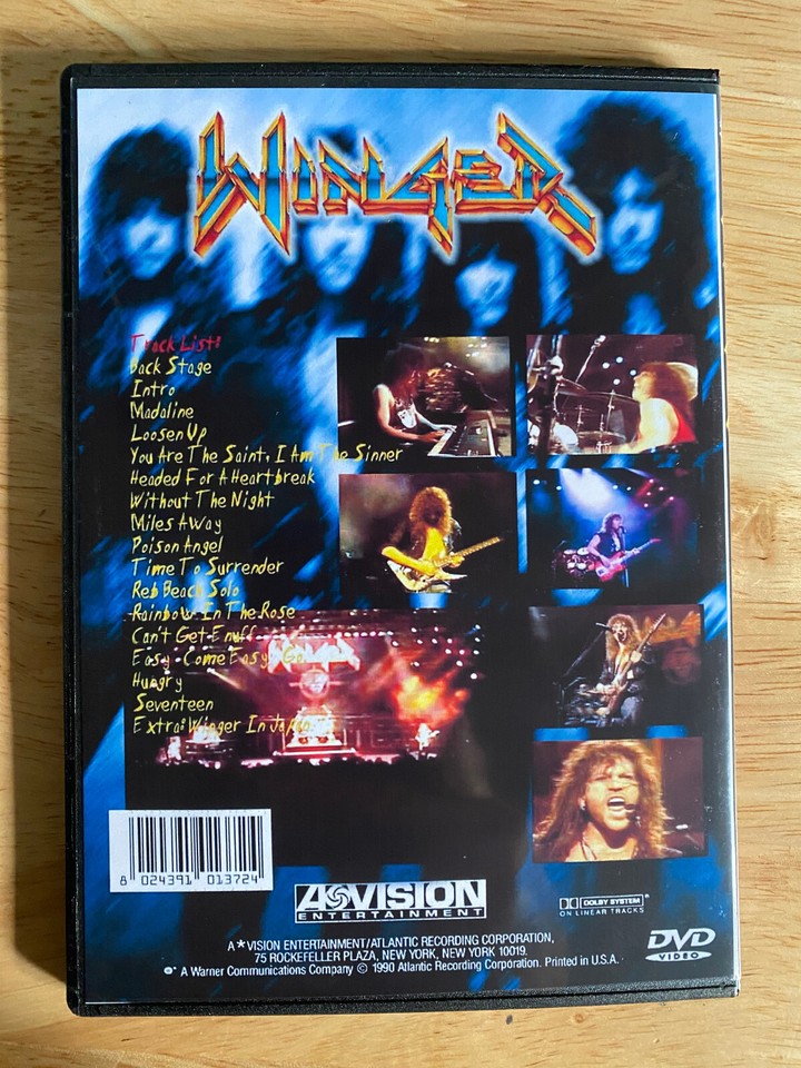Winger - In the Heart of the Young Live in Japan 1991 DVD John Roth Kip ...