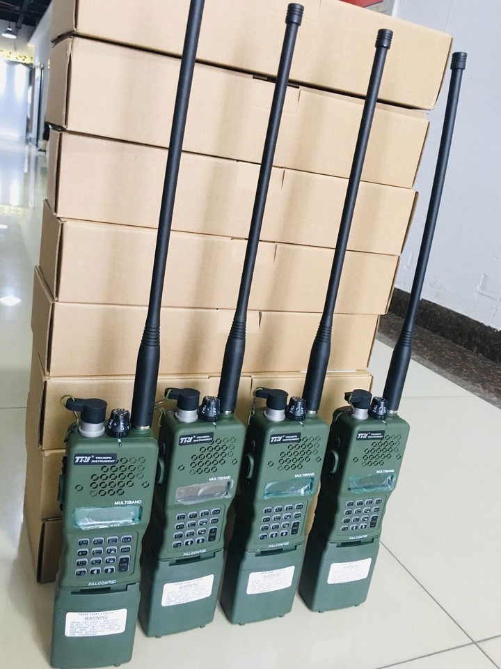 15W TRI PRC 152 Radios Aluminum Shell MBITR RADIO Army Walkie Talkie 12 ...