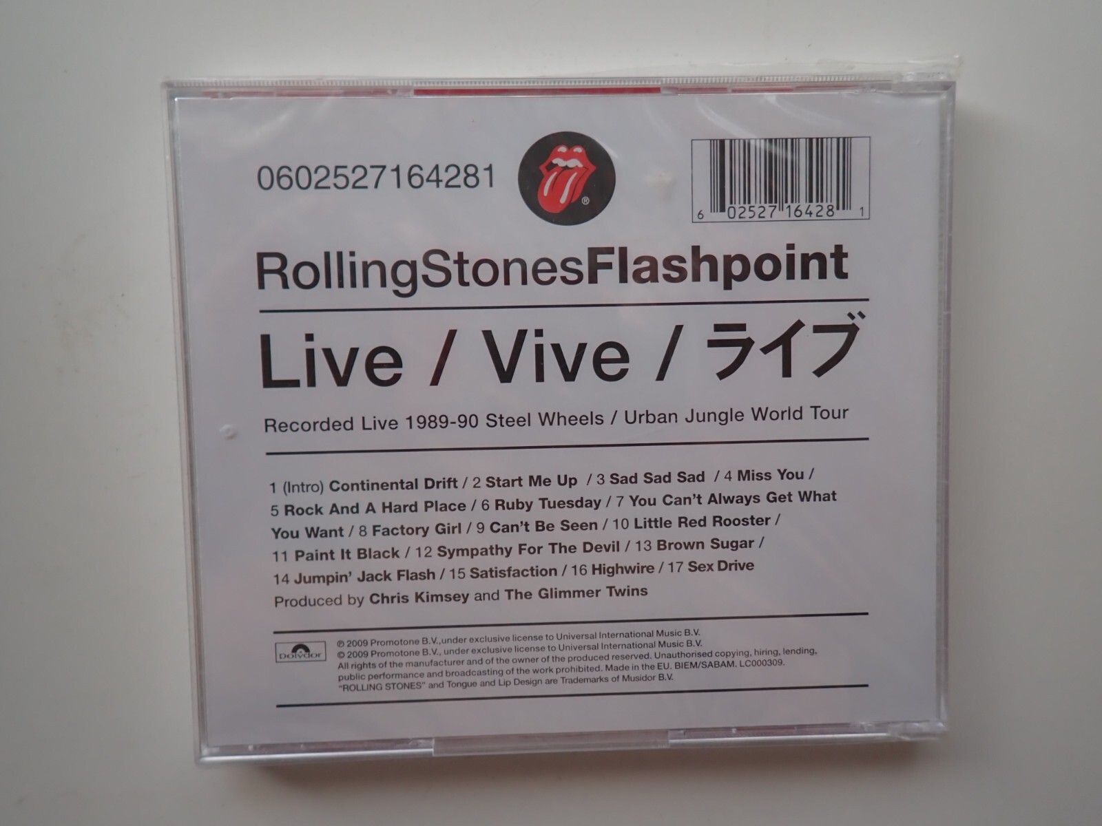 ROLLING STONES - FLASHPOINT LIVE/ VIVE NEW/SEALED CD 1991/2009 EU ...