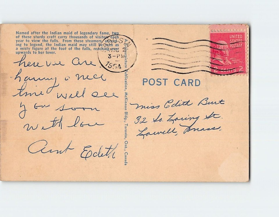 Postcard Sightseers Leaving to Visit the Falls Niagara Falls Ontario Canada | eBay