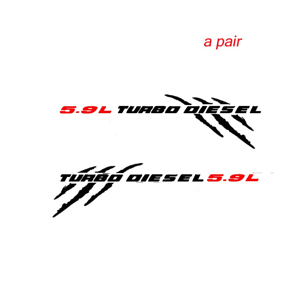 5.9L Turbo Diesel Hood decals sticker Fit to Dodge RAM Truck 1500 2500 ...