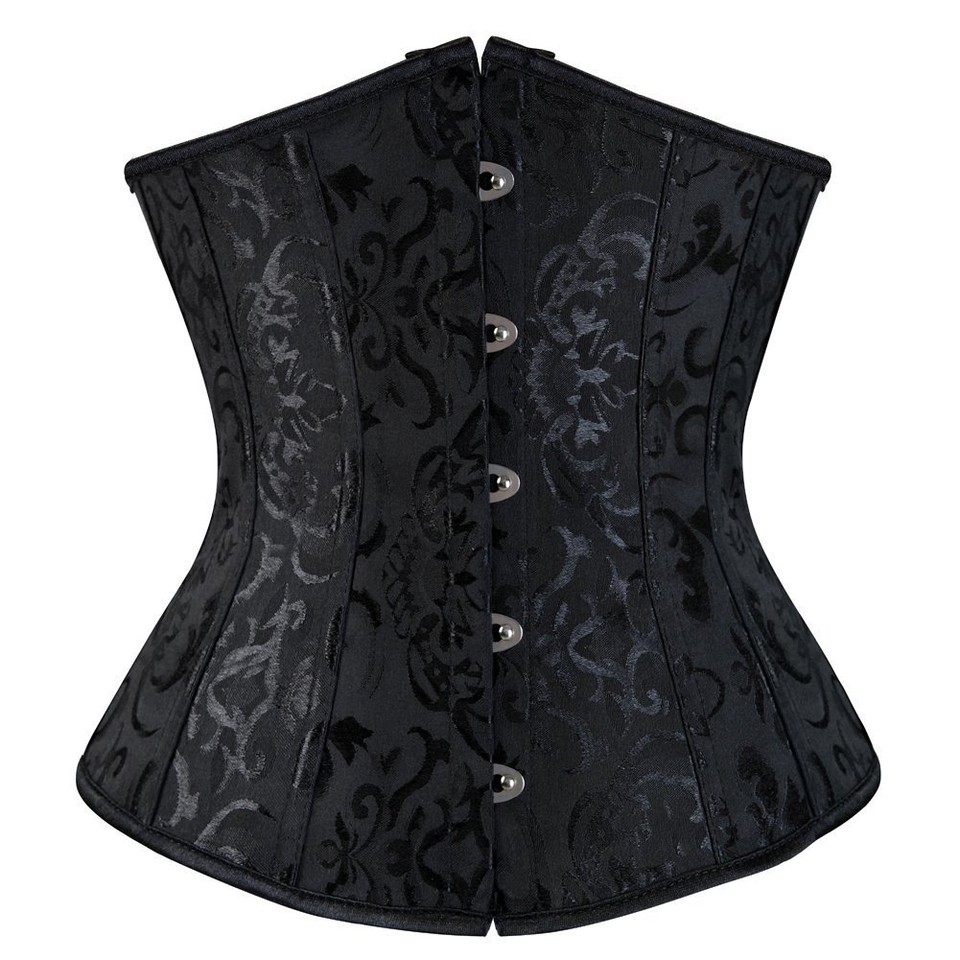 Sexy Bustier Underbust Corset Lace Up Women Boned Top Steampunk Basque ...