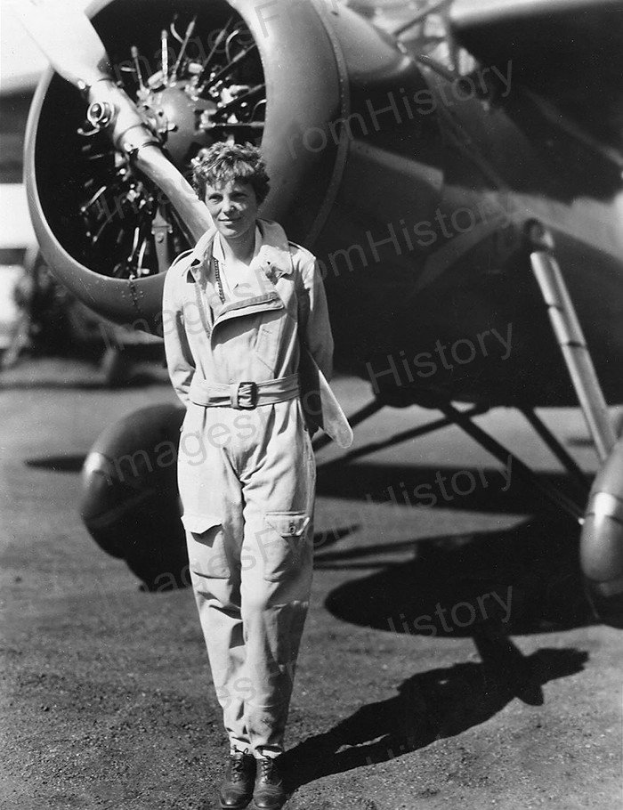 8x10 Print Amelia Earhart Poses Lockheed Vega 5C Aircraft 1935 #AEAH | eBay