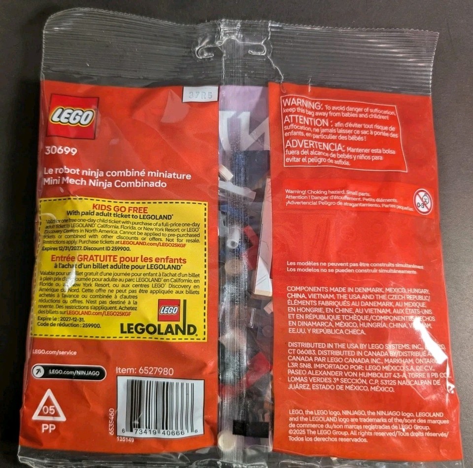 Lego 30699 Ninjago 4 in 1 Mini Ninja Combo Mech Polybag - Sealed New | eBay