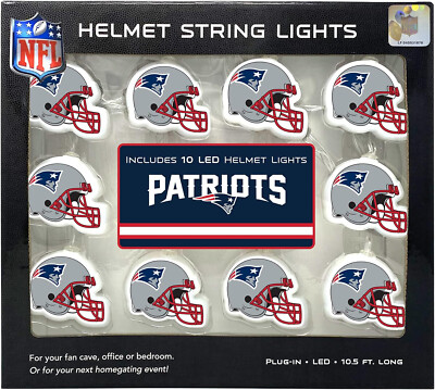 NFL LED New England Patriots Football Helmet String Night Christmas ...