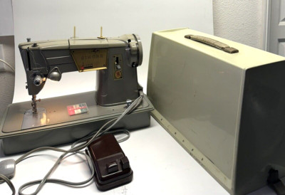 Vintage Singer 328K Style-O-Matic Sewing Machine w/ Accessories & Case ...