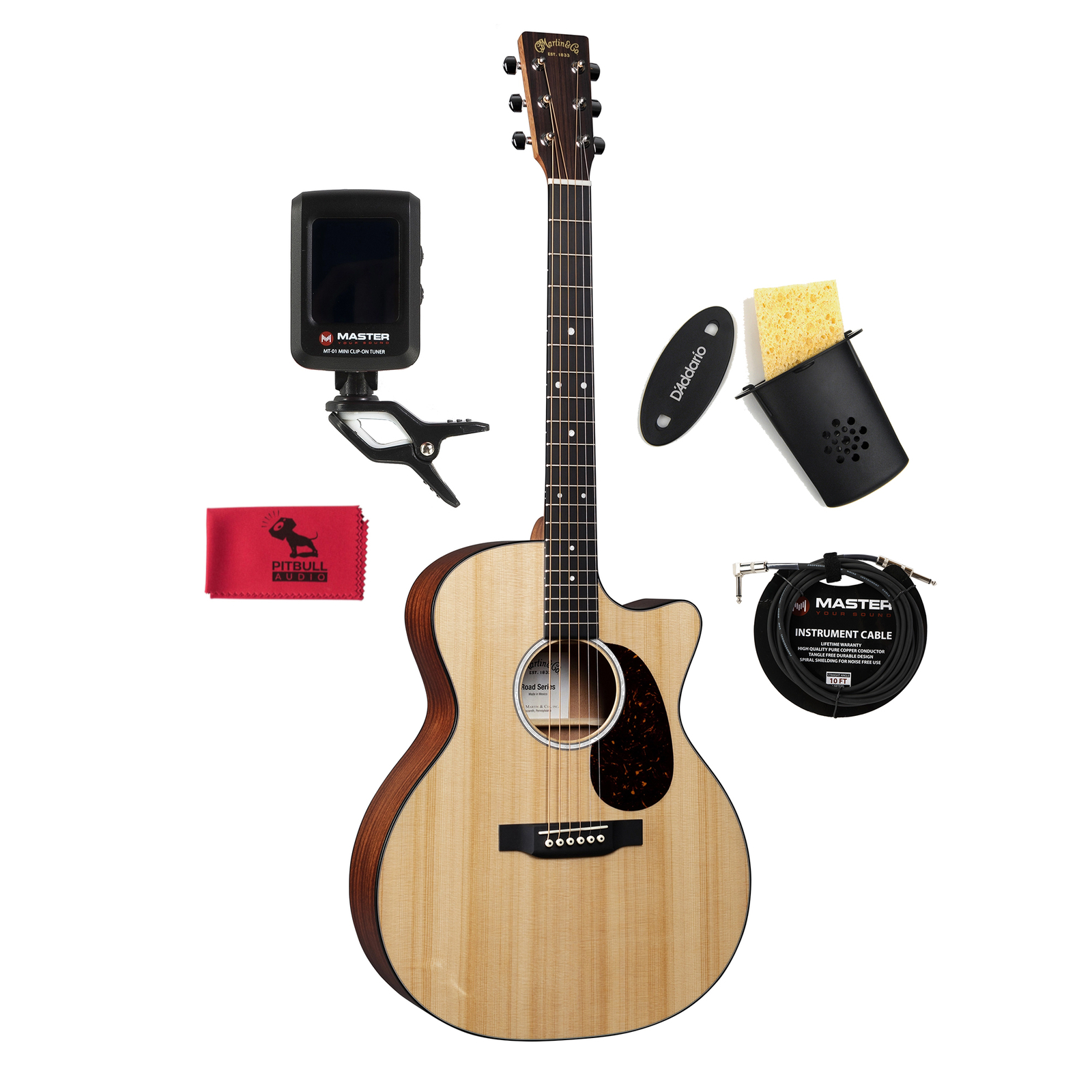 Martin Guitars GPC-11E Acoustic Electric Guitar w/ Gig Bag, Humidifier ...