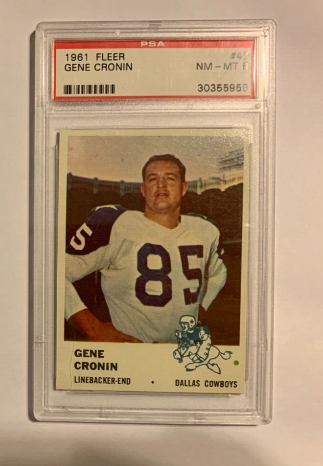 1961 Fleer Gene Cronin #47 Dallas Cowboys Graded PSA 8 NM Mint | eBay