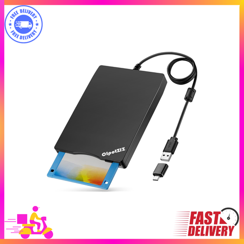 Floppy Disk Reader 3.5 inch External USB A&C Floppy Disc Drive 3 1/2 ...