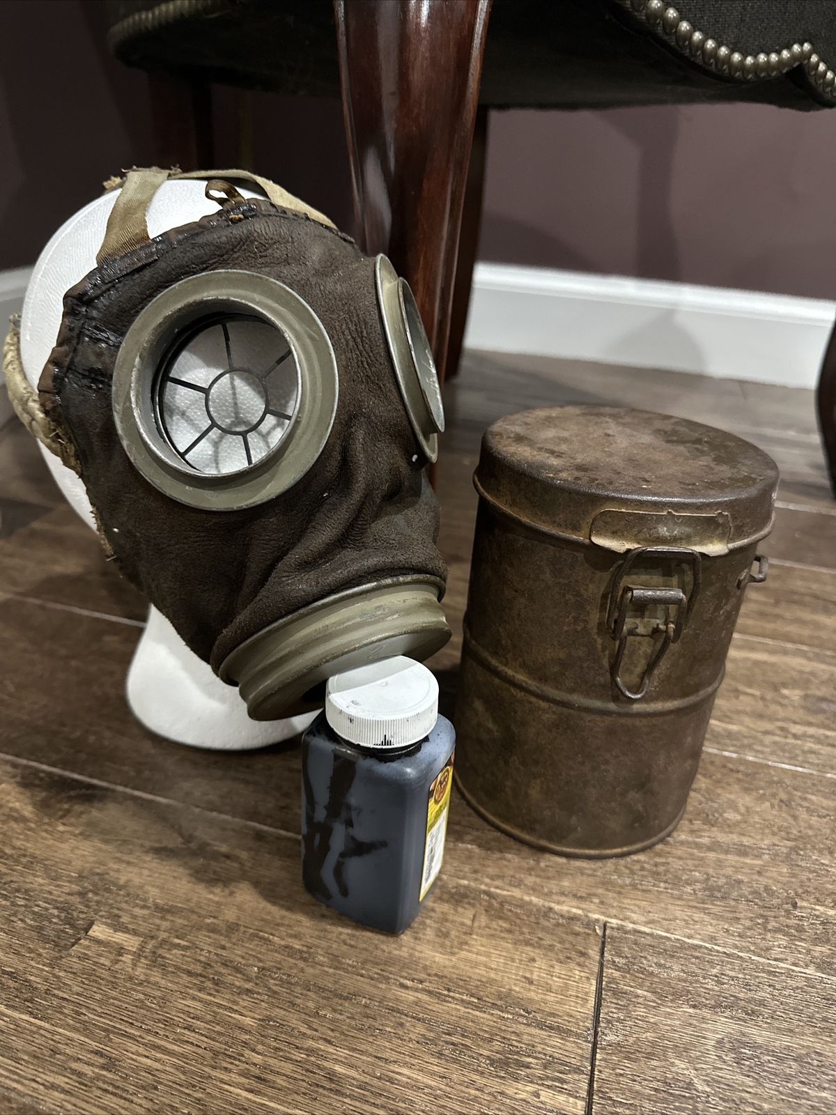 German WW1 M17 Gas mask & Can (mask In Rough Shape See Description) | eBay