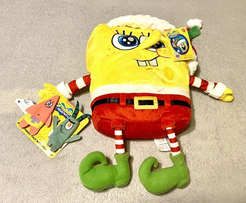2014 SpongeBob Plush Macy's 17" Sponge Bob Xmas Elf With Finger Pals ...