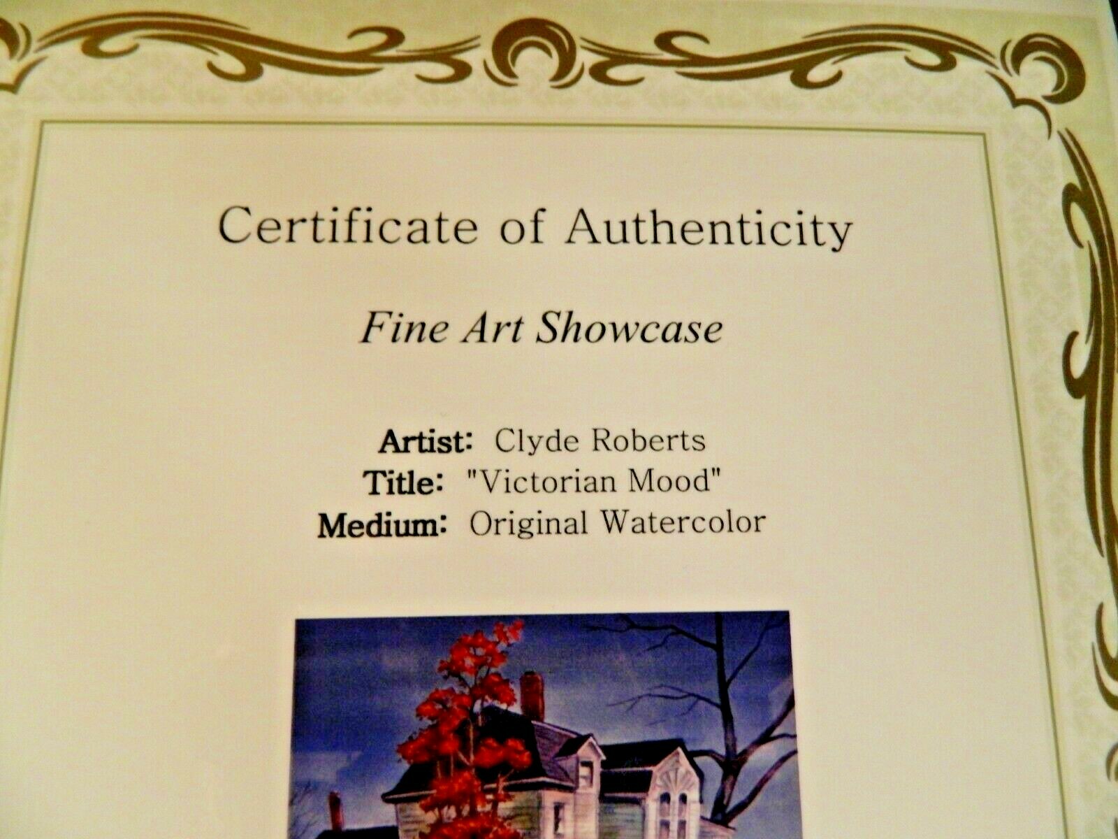 Original Clyde Roberts Framed Signed Watercolor Picture Titled ...